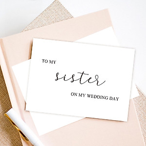 Bablira To My Sister On my Wedding Day Card, sister wedding card, Bridesmaid Gifts for sister, Thank You Card