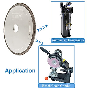 CBN Chainsaw Grinding Wheel 5-3/4" Dia, 3/16" Thick, 7/8" Arbor for 3/8" and .404 Pitch Steel Chains (3/16 inch Thick)