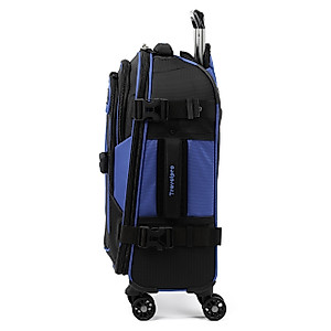 Travelpro Bold Softside Expandable Carry on Spinner Luggage, Carry on 21-Inch, Blue/Black