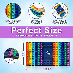 Pop Fidget Toys Pop It Games Rainbow Squishy Bubble Sensory Chess Board Game