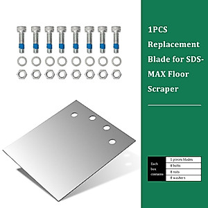 Monkey King Bar- SDS Max Chisel Floor Scraper Replacement Blades for 6-in Wide