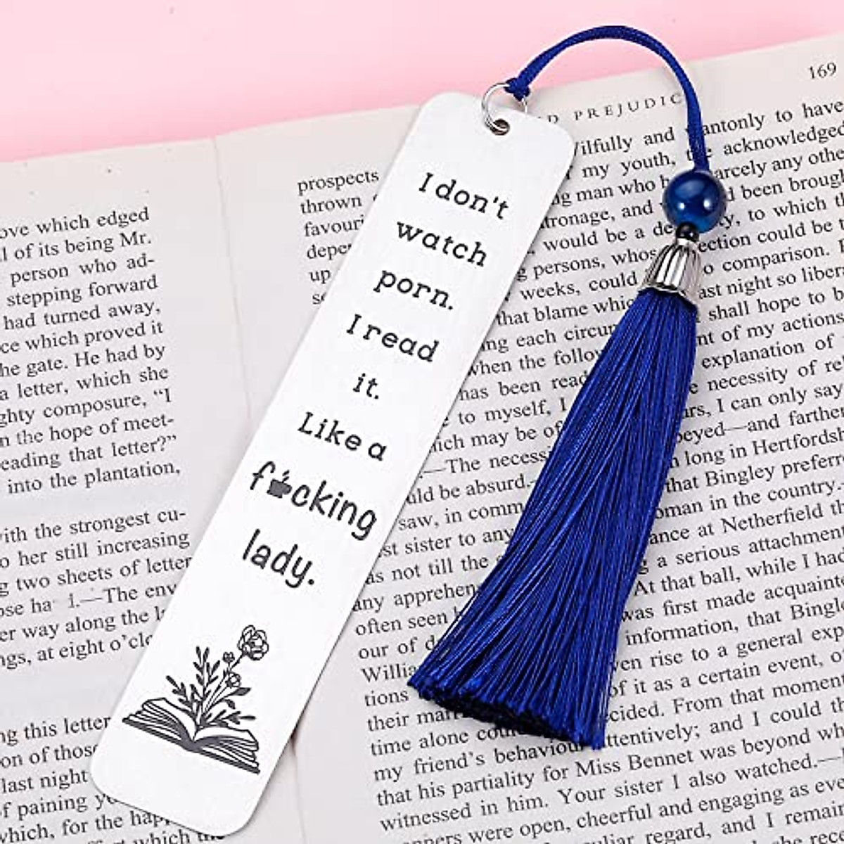 Funny Bookmark for Women Men Book Spicy Reader Gift for Book Lover Bookish Birthday Holiday Gifts for Female Male Friends BFF Her Spicy Reader Reading Present Book Club Gifts I Don't Watch PRN