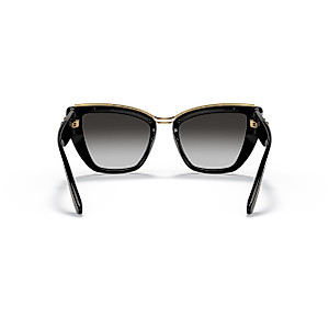 Dolce & Gabbana Women's Round Fashion Sunglasses, Black/Gradient Grey, One Size