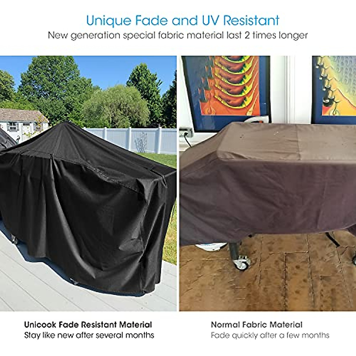 Unicook Griddle Cover, Compatible for Blackstone 36 Inch ProSeries Grill and Members Mark, Flat Top Grill Cover with Sealed Seam, Heavy Duty Waterproof Large Grill Cover 75 Inch, Includes Support Pole