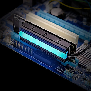 EZDIY-FAB 5V ARGB SATA NVMe NGFF M.2 Heatsink SSD Cooler for 2280 M.2 SSD, with Thermal Pad (SSD not Included)