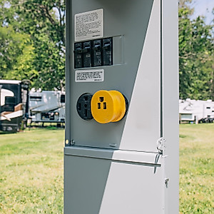 Camco PowerGrip 30AM/15AF Camper/RV Electrical Adapter | Features 30-Amp Male & 15-Amp Female Connections | Designed w/Non-Slip Grooves & Contoured Ends for Easy Removal | Rated for 125V/1875W (55233)