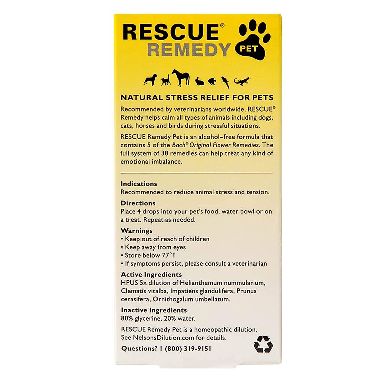 Bach Flower Essences Rescue Remedy Pet 20 Ml (2 Pack)