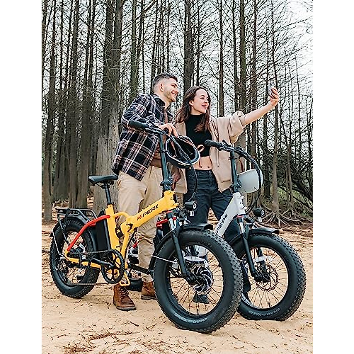 Hipeak Bona Electric Bike for Adults, Ebike 750W/48V/15Ah, 20" x 4.0" Fat Tire Electric Bike Folding with Removable Battery, Step-Over Folding Adult Electric Bicycles Front Shock Absorber