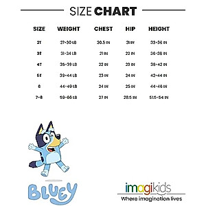 Bluey Toddler Girls 4 Pack T-Shirts Pink/Orange/Blue/Gray 4T