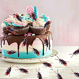 Byatoy Prank Roaches Realistic Plastic Cockroaches, Fake Roaches Prank Prop Joke Toys for Halloween Decorations, Plastic Roaches Halloween, Black Scary Cockroaches Great Party Favors (10 Pack)