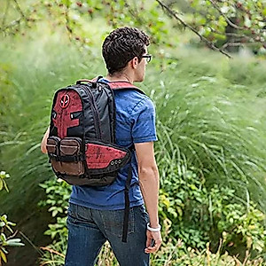 Backpack Casual Daypack with Water Bottle Holders Pockets Laptop Bag for Work Travel College One Size