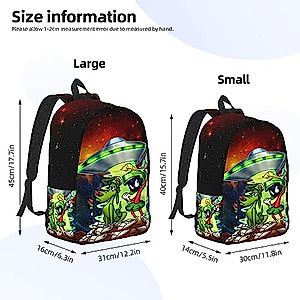DHOUTSL Canvas Backpacks Marvin Anime The Martian Laptop Backpack Unisex Multipurpose Double Shoulder Bag for Camping Travle Work Hiking Gifts