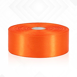 Aoropo Orange Ribbon 1-1/2 Inch x 60 Yards, Orange Satin Ribbon for Gift Wrapping, Flower Bouquet, Baby Shower, Crafts, Birthday, Wedding and Handmade Roses