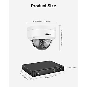 ANNKE 4K 16CH PoE Camera System, H.265+ 12MP NVR, 8X 8MP Wired Dome Security IP Cams, AI Motion Detection, Built-in Mic, 4TB HDD, Spotlight Color Night Vision, Compatible with Alexa, Not PTZ