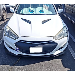 iJDMTOY Blue Track Racing Style Tow Hook Ring Compatible with 2010-2016 Hyundai Genesis Coupe 2-Door, Made of Lightweight Aluminum