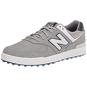 New Balance Men's 574 Greens Golf Shoe, Grey/White, 11