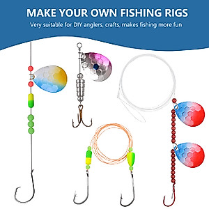 Spinner Blades Fishing Lure Making Kit 150pcs Inline Spinner Rig Making Kit Colorado Blades DIY Fishing Kit with Tackle Box for Spinner Rig Walleye Rigs