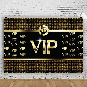 Withu VIP Party Backdrop Crown Black Gold Star Mimetic Show Graduation Birthday Red Carpet Event Photo Studio Backgrounds Celebrity Movie Award Ceremony Banner Props