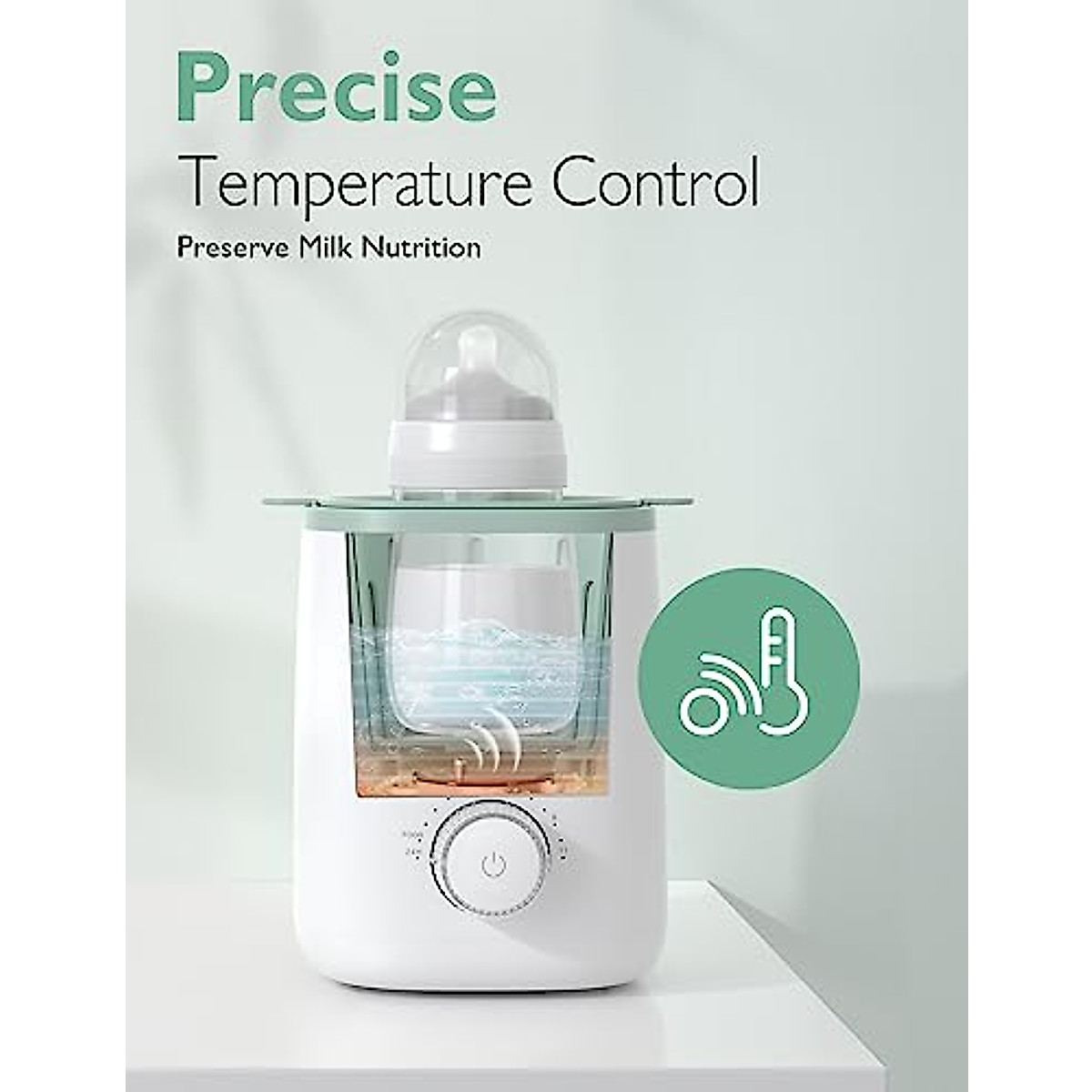 Momcozy Nutri Bottle Warmer, 9-in-1 Baby Bottle Warmer with Night Light, Accurate Temperature to Preserve Fullest Nutrients in Breast Milk, Bottle Warmers for All Bottles with Breastmilk or Formula