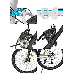 Gdrasuya10 26 Inch Folding Mountain Bike 21 Speed Foldable Mountain Bike Bicycle for Adult Men Women Outdoor Cycling Dual Disc Brakes MTB Bicycle Bike