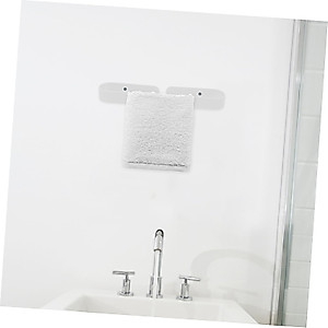 KITANDOVE Hand Towel Racks for Bathroom Towel Rack for Kitchen Towel Holder Wall-Mounted Storage Rack Paper Hanging Shelf Towel Rod Paper Towel Organizer Dispenser Space Aluminum White