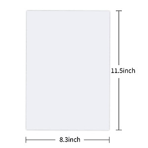 ISusser 20 Sheets A4 Size 8.3x11.5 Inch Clear Double Sided Adhesive Tape Sheets, Super Strong Sticky Tape, DIY Art/Craft/Home Decorative Tape with White Liner