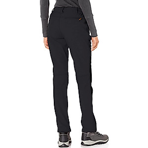 DAFENGEA Women's Snow Ski Pants Fleece Hiking Waterproof Windproof Softshell Outdoor Snowboard Pants,CFK1812W-Black-XS