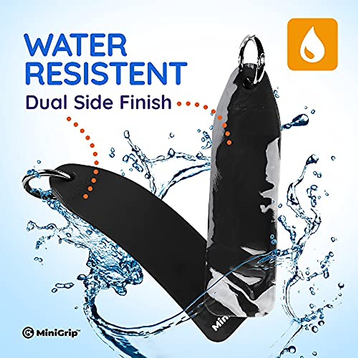 MiniGrip Rubber Jar Opener Gripper (3 Pack) – Designed in the USA for Exceptional Grip - Portable Twist Top Bottle Opener with Keyring Carabiner