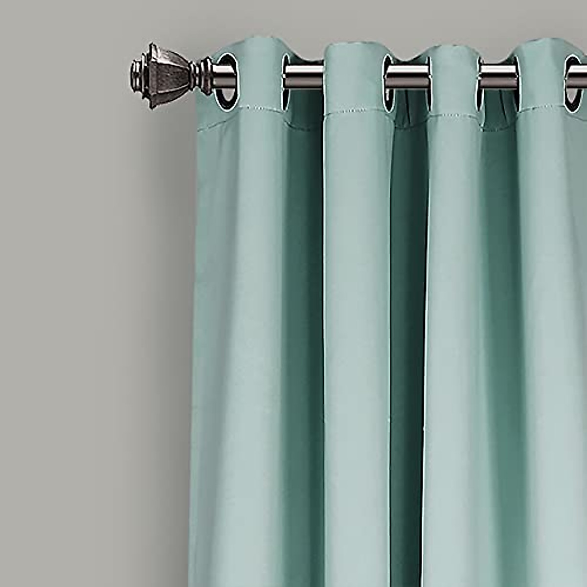 Lush Decor Insulated Grommet Blackout Window Curtain Panels, Pair, 52" W x 120" L, Blue - Classic Modern Design - 120 Inch Curtains - Extra Long Curtains For Living Room, Bedroom, Or Dining Room