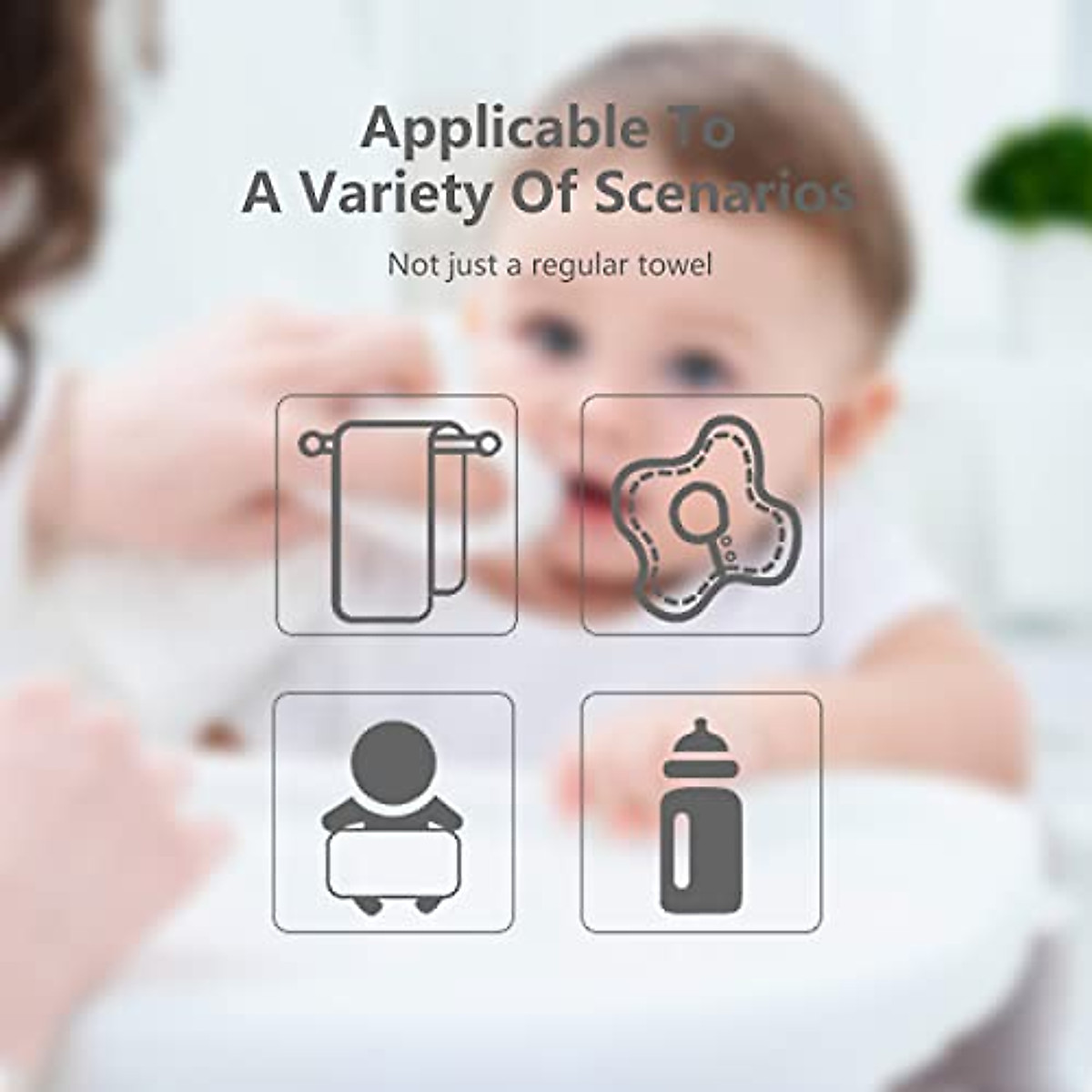 SWEET DOLPHIN 12 Pack Muslin Burp Cloths Large 100% Cotton Hand Washcloths for Baby - Baby Essentials Extra Absorbent and Soft Boys & Girls Milk Spit Up Rags for Newborn Registry - White, 20" X10"