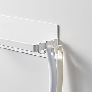 Yamazaki Clothes Home Magnet Hanger Storage Rack-Small Hanging Organizer | Steel | Laundry, One Size, White