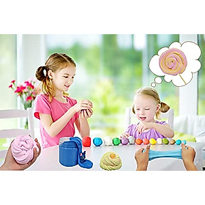 SpottyHippo 4 Packs Butter Slime,Yellow Lemon,Blue Stitch,Pink Watermelon and Mint Green Slime,Super Soft and Non-Sticky, Party Favors for Boys and Girls