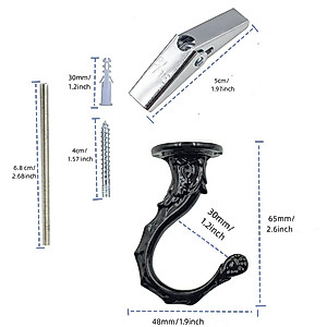 QLXHBOT Ceiling Hooks, Heavy Duty Swag Hook 65mm/2.6" with Screws Bolts and Toggle Wings for Hanging Plants Ceiling Installation Cavity Wall Fixing (3 Sets)