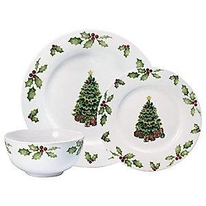 Pfaltzgraff Christmas Day Dinnerware Set, Service For 8, White