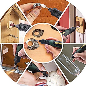 Cordless Rotary Tool TECCPO, 3.7V With 50pcs Accessories, USB Charging Mini Rotary Tool, 3-Speed for Light DIY, Polishing, Cleaning and Engraving