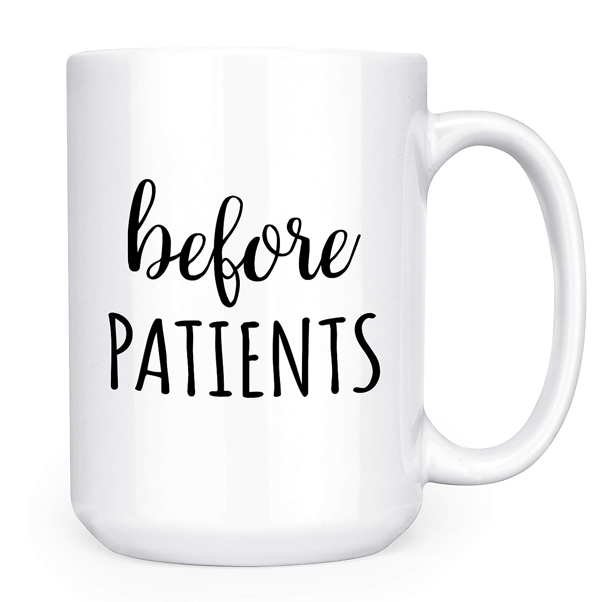 Artisan Owl Before Patients, After Patients SET - Set Contains: One (1) 15 oz Deluxe Large Double-Sided Mug and One (1) 17 oz Stemless Wine Glass