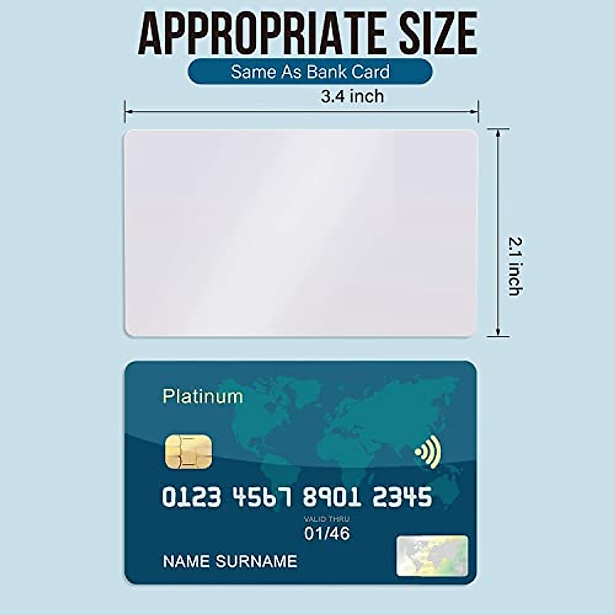 100 pcs Blank sublimation metal name card Thick Laser Metal Name Card printing blank business card use sublimation ink and paper (Silver )