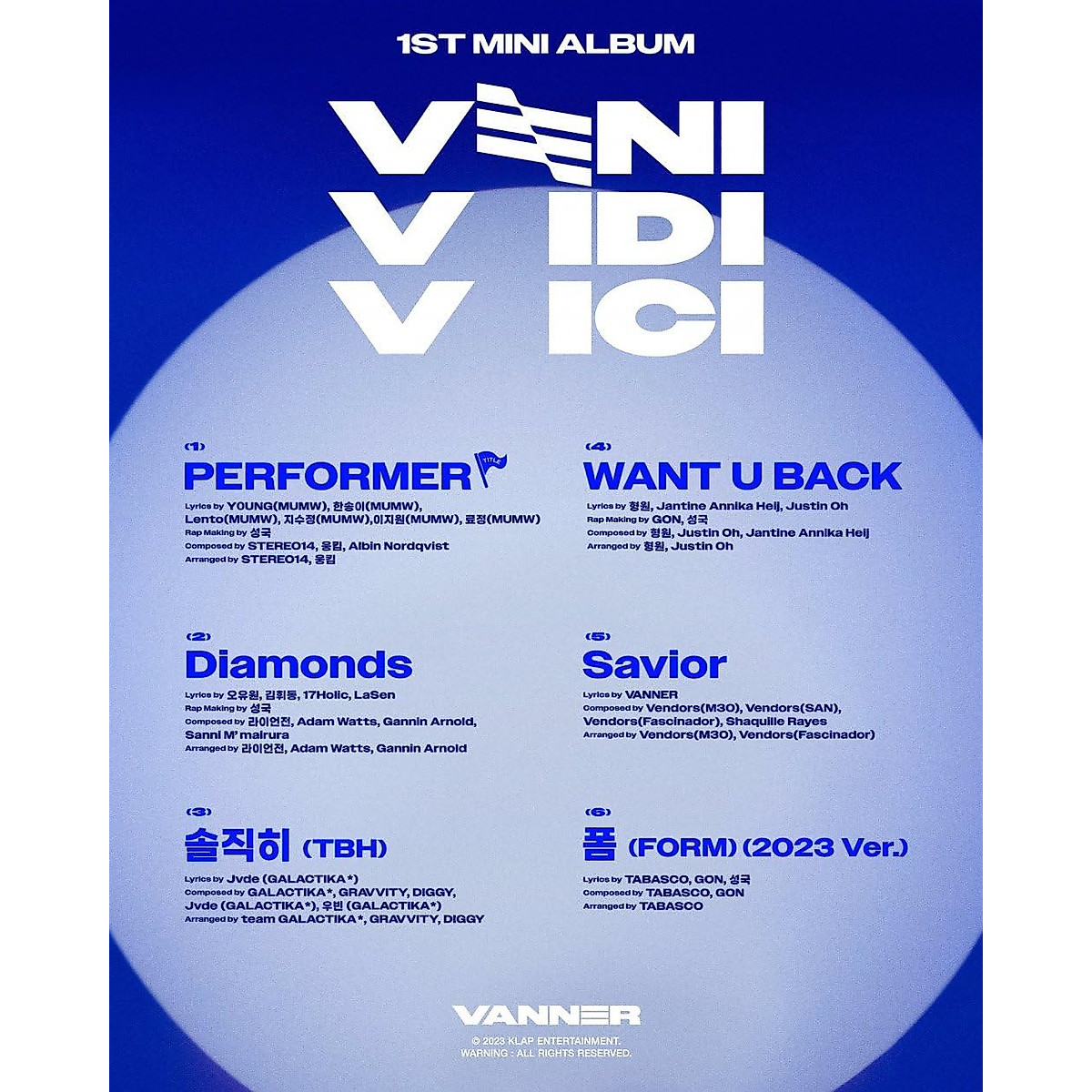VANNER VENI VIDI VICI 1st Mini Album Full 3 Verion SET Vicotry Vanner Version+Voyage of Dreams Version+PLVE Version+Tracking Sealed