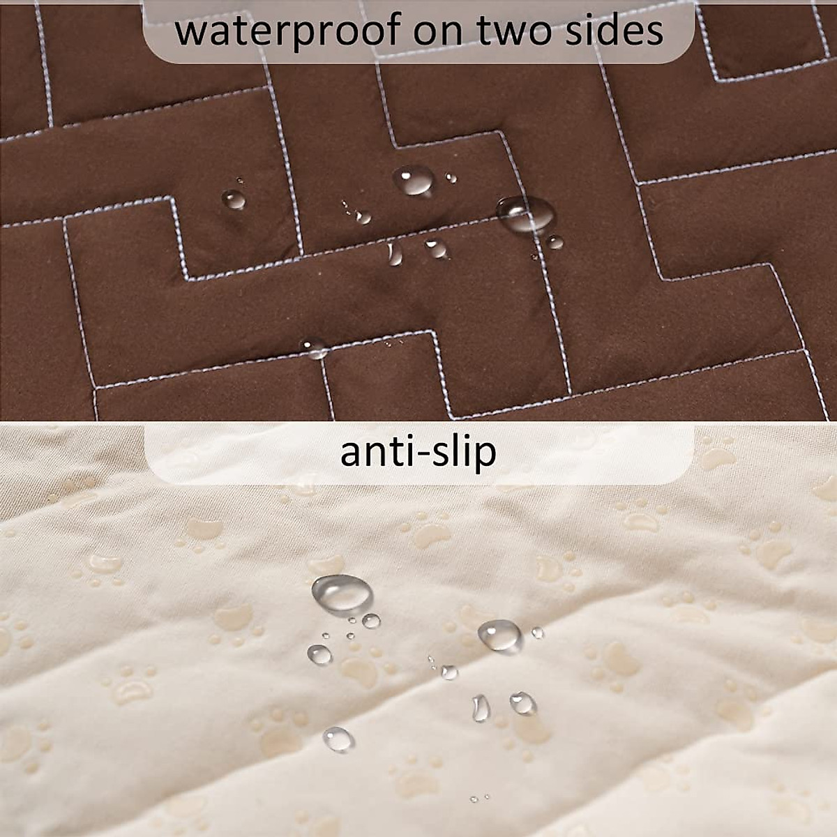 fuguitex Waterproof Dog Bed Cover Couch Cover for Pet Anti-Slip Cat Mat Pet Pad Blanket for Sofa Chair Recliner Bed Furniture Protrctor