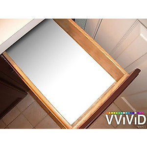 VViViD White Laminated Vinyl Wrap Sheet Roll Self-Adhesive Underlayer Waterproof Drawer Shelf Liner Rolls (2 Rolls (17.9 Inch x 54 Inch))