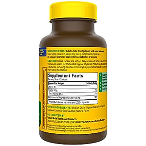 Nature Made Extra Strength Magnesium Oxide 400 mg, Dietary Supplement for Muscle Support, 110 Count