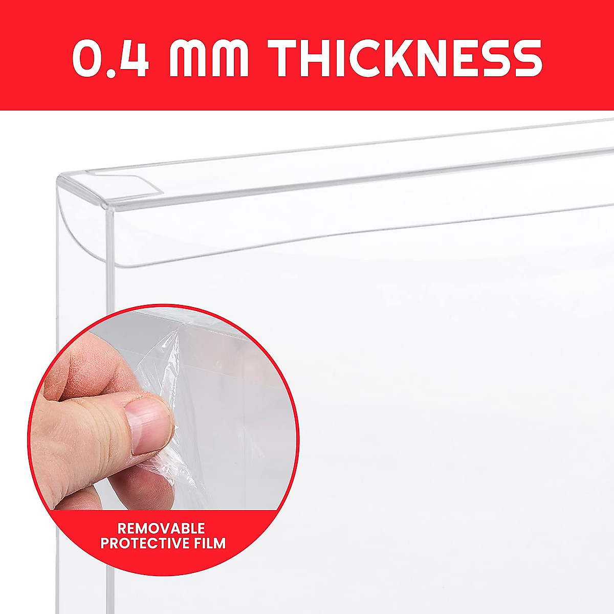 EVORETRO Premium Video Game Box Protector Case compatible for PS4 games, XBOX1 games, PS3 games - Premium Console Game Storage Solution - PET Protector case