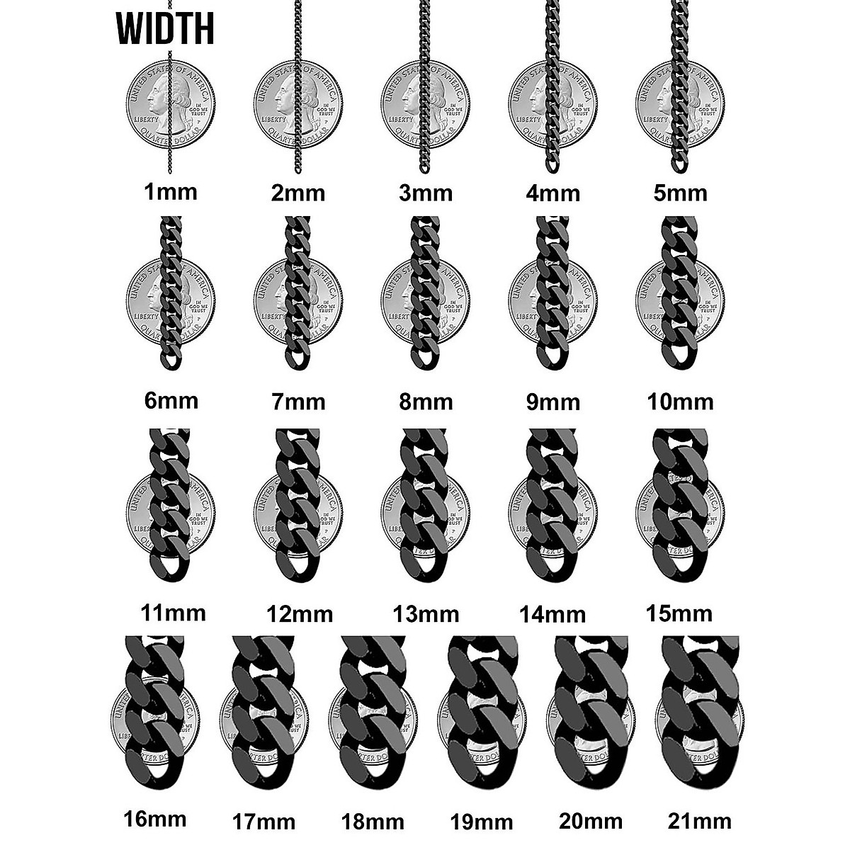 Ioka - 14K REAL Tri Color Solid Gold 1.5mm Valentino Chain Necklace with Spring Ring Clasp - 18"