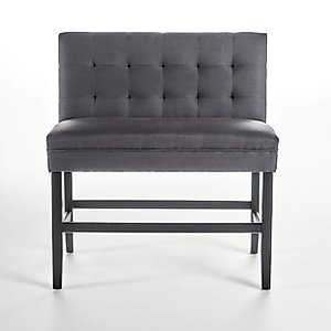 Christopher Knight Home Kenan Fabric Barstool Bench, Dark Charcoal