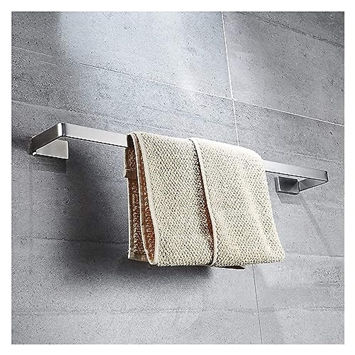 Towel BAR Rack Towel Rack Wall Mounted Tower Holder Single Towel Storage Rack Towel Bars,Towel Rod for Bathroom or Kitchen,Brushed Finish Bathroom Hardware/50Cm (Size : 80Cm)