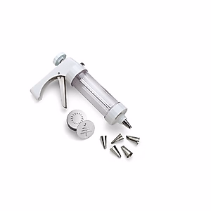 Kuhn Rikon Clear Cookie Press with Decorating Tips and Storage Box