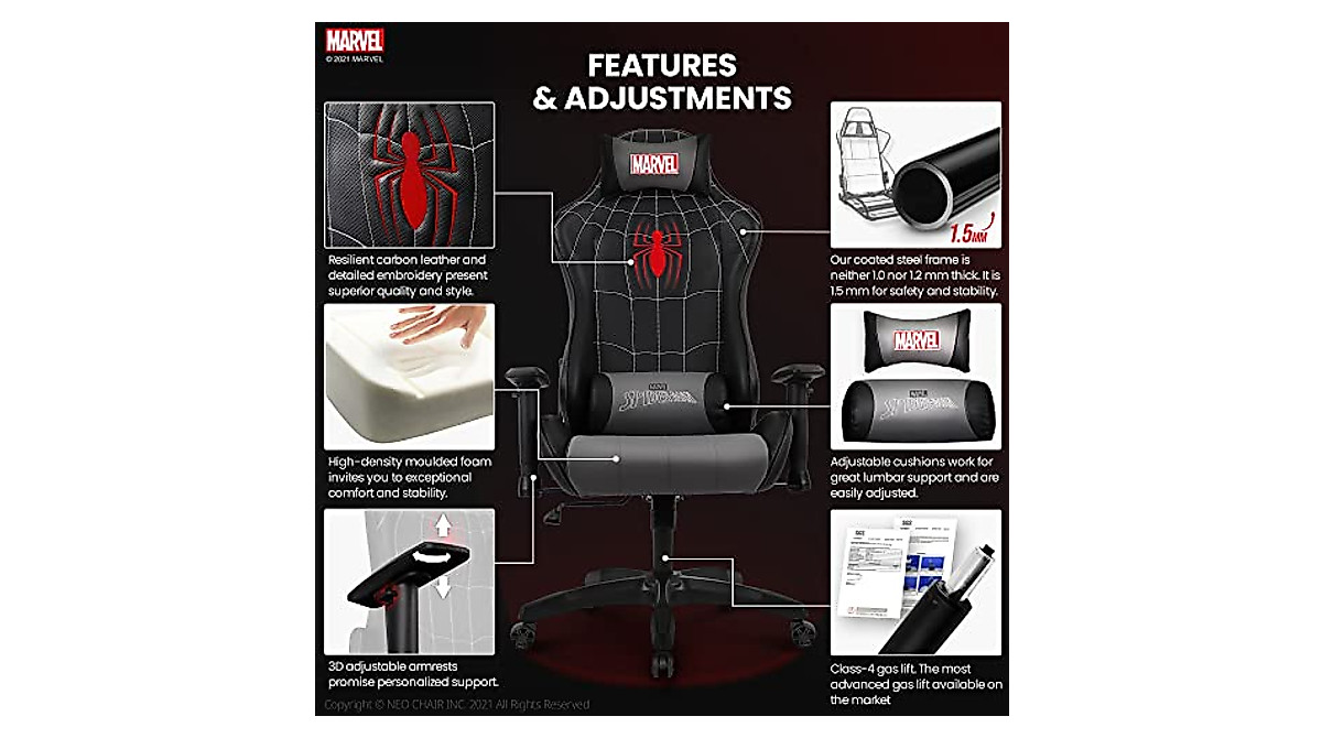 Marvel Spider-Man Gaming Chair for Ultimate Comfort