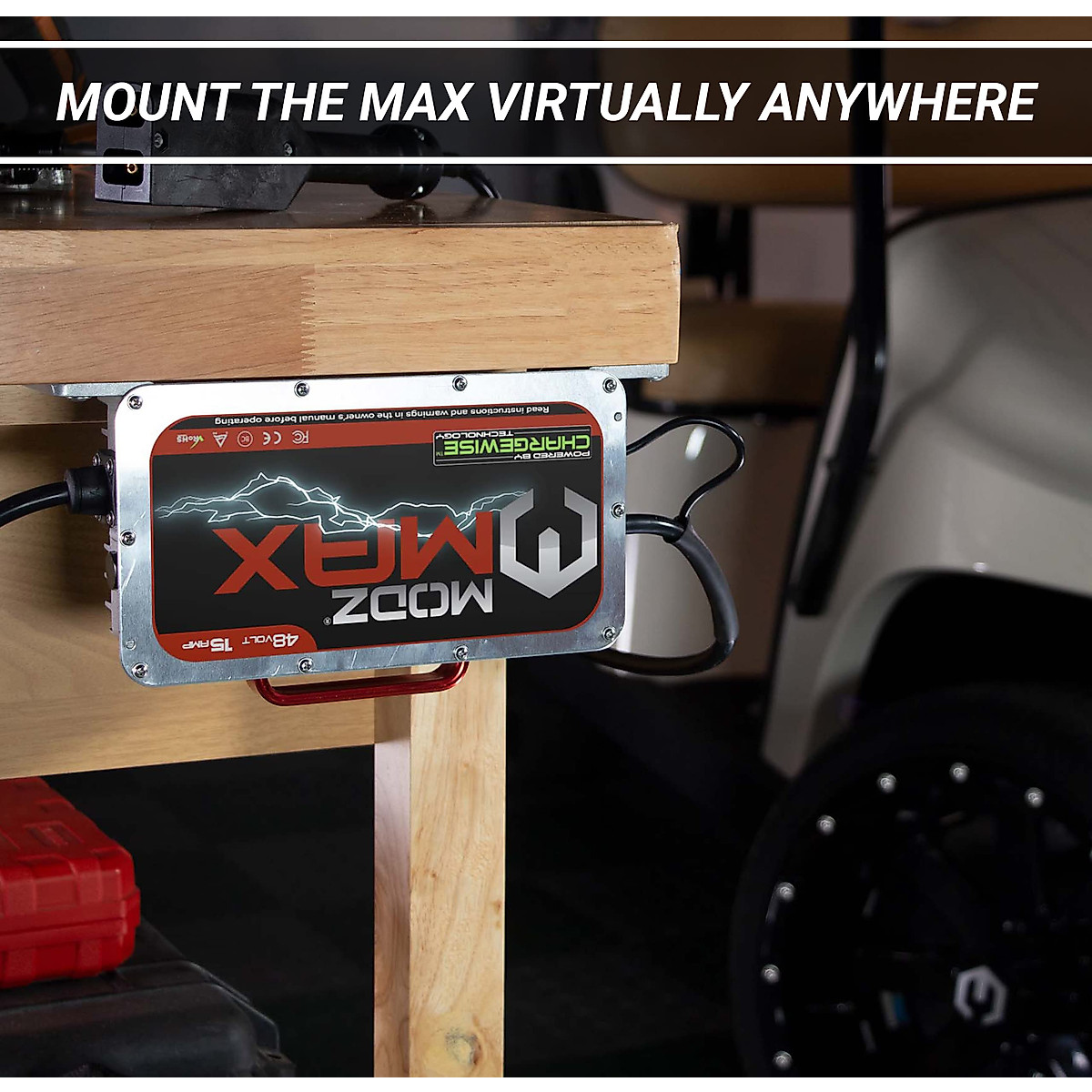 MODZ Max48 15 AMP Golf Cart Charger Compatible with Yamaha G29 Drive & Drive2 48 Volts Models