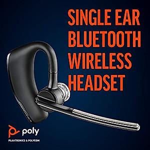 Plantronics - Voyager Legend (Poly) - Bluetooth Single-Ear (Monaural) Headset - Connect to your PC, Mac, Tablet and/or Cell Phone - Noise Canceling,Black