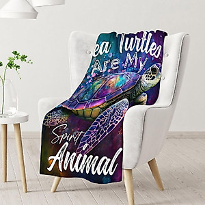 Kids Blanket, Sea Turtle Blanket, Cool 50 x 40 Inches Ocean Blanket for Girls Boys Women, Lightweight Soft Throw for Bedding Room Ornament School